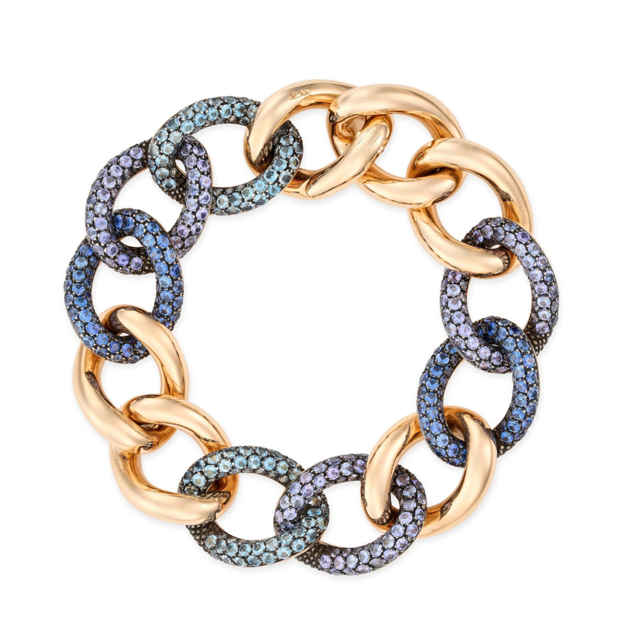 Pomellato 18K Gold, Aquamarine, Sapphire and Tanzanite Tango Bracelet ...