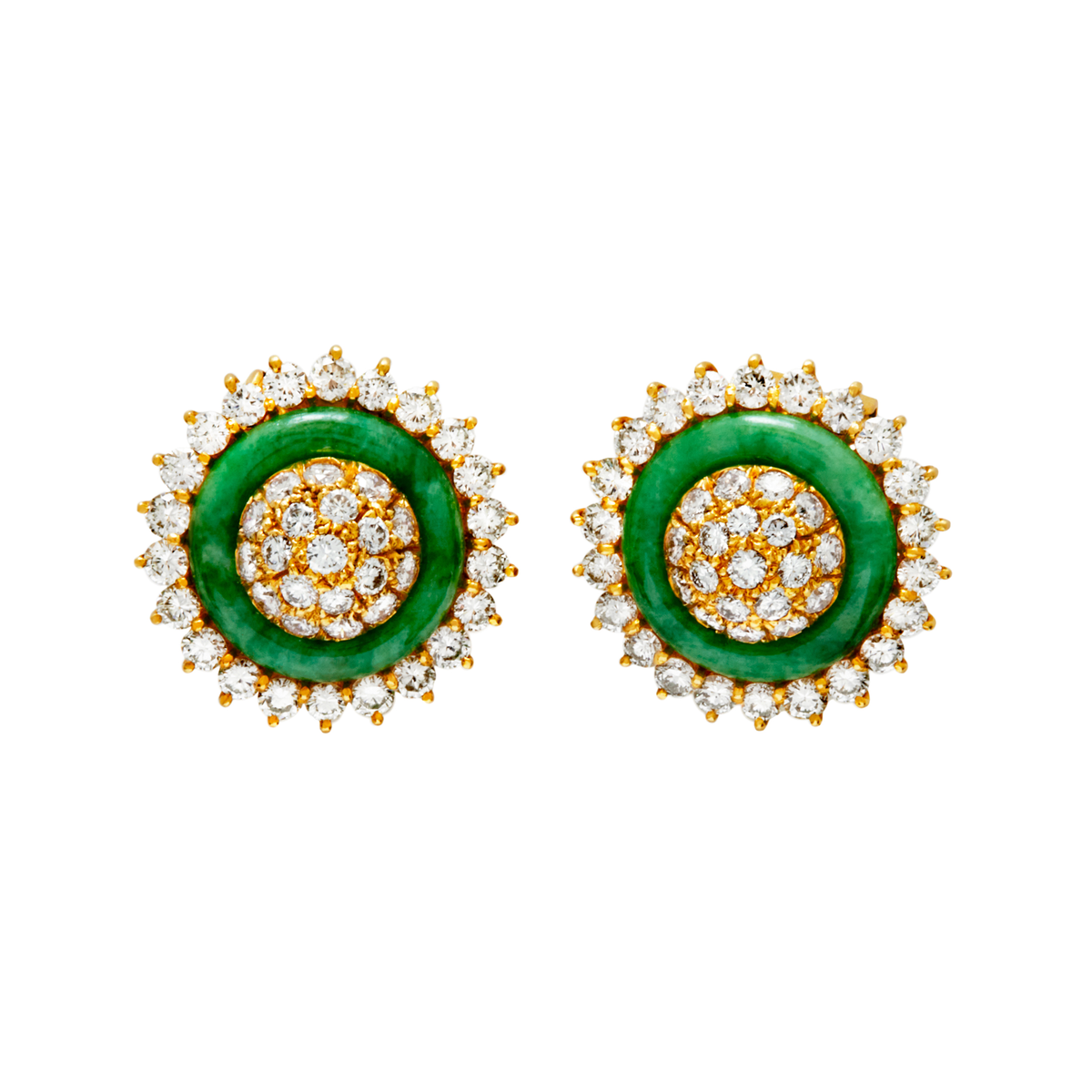 Jadeite and Diamond Earrings – Tiina Smith Jewelry