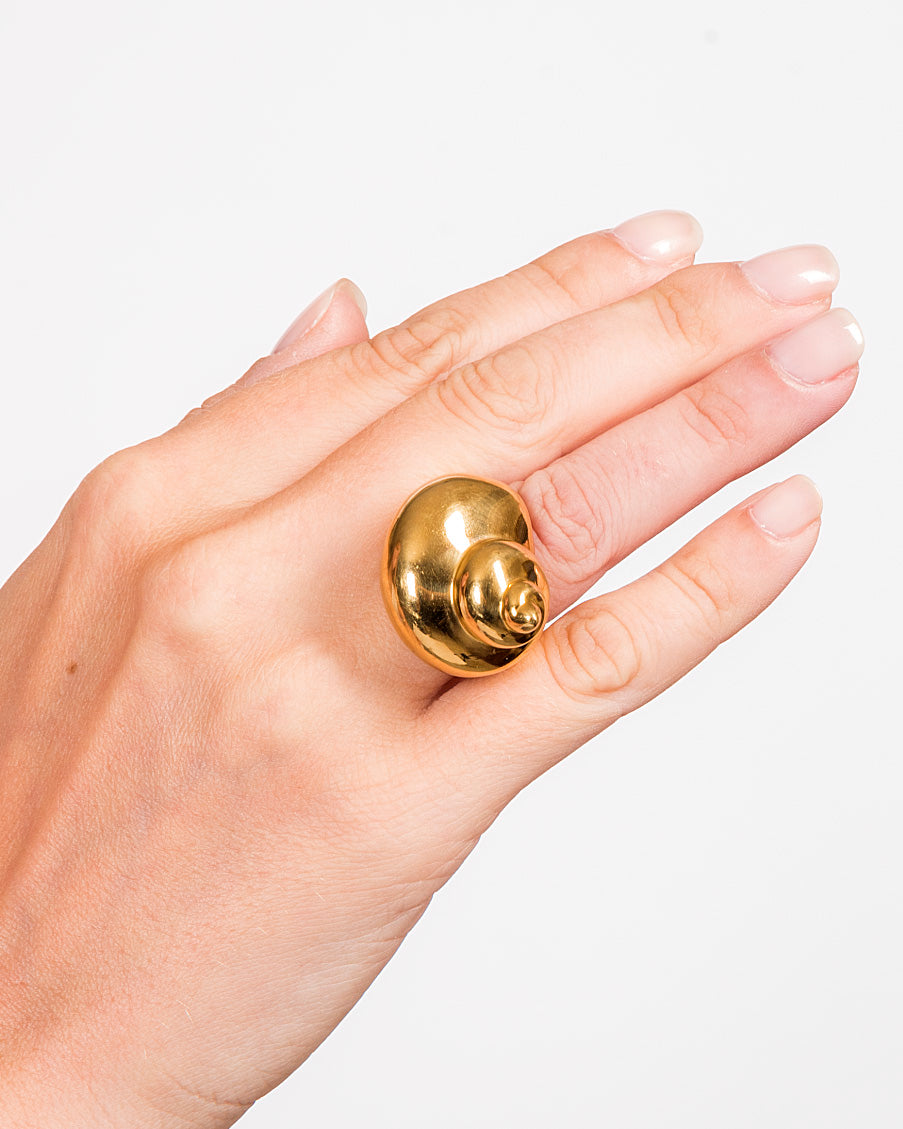 Angela Cummings For Tiffany & Co. Gold Shell Ring – Tiina Smith Jewelry