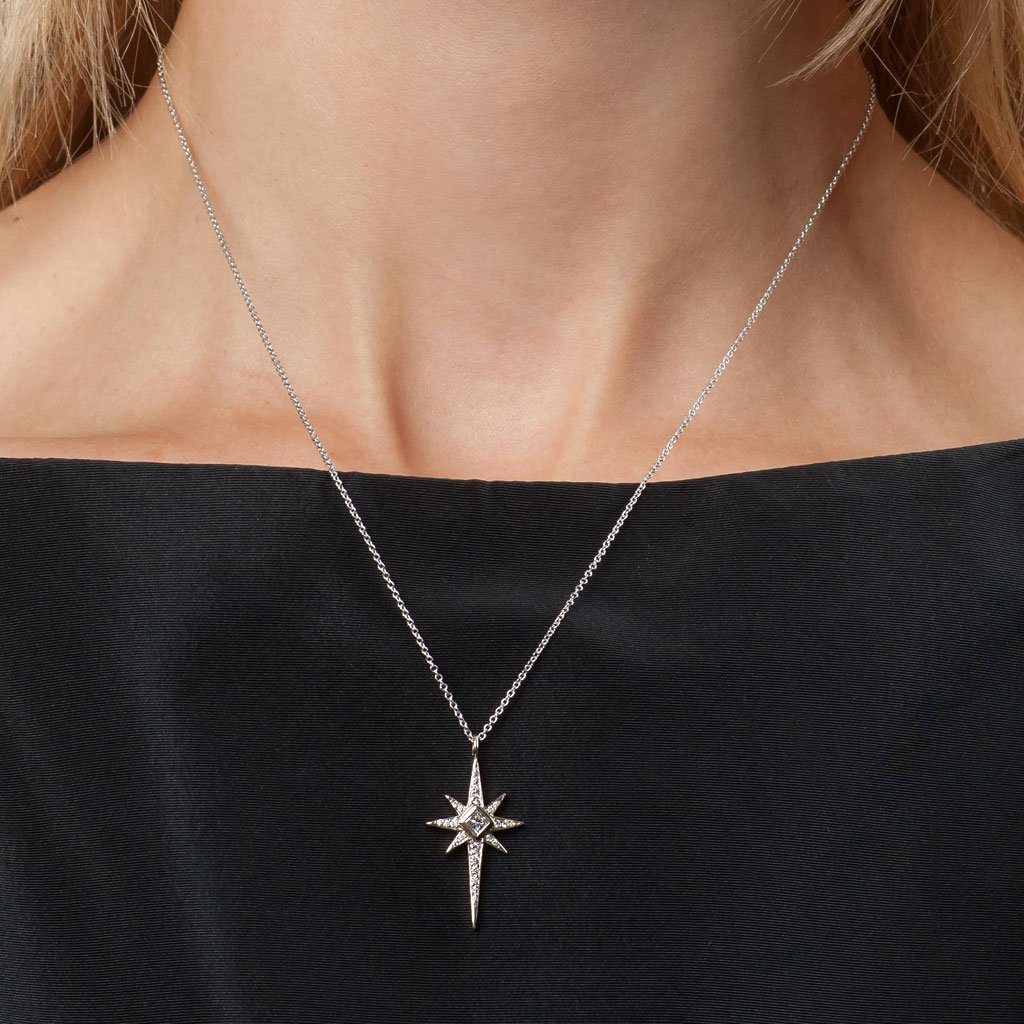 Diamond Star Cross Pendant | Tiina Smith Jewelry
