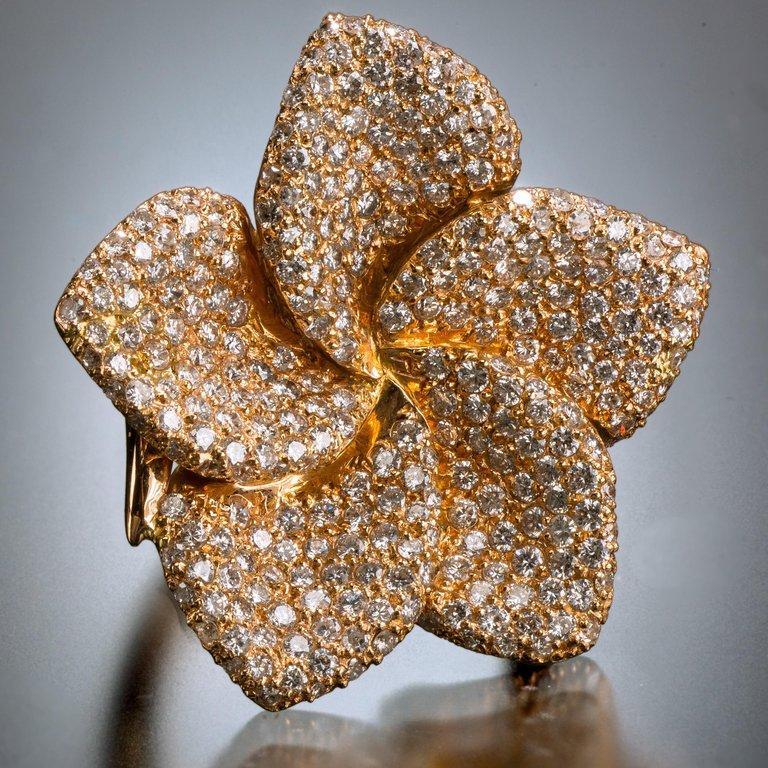 One-of-a-Kind Diamond Magnolia Ring | Tiina Smith Jewelry