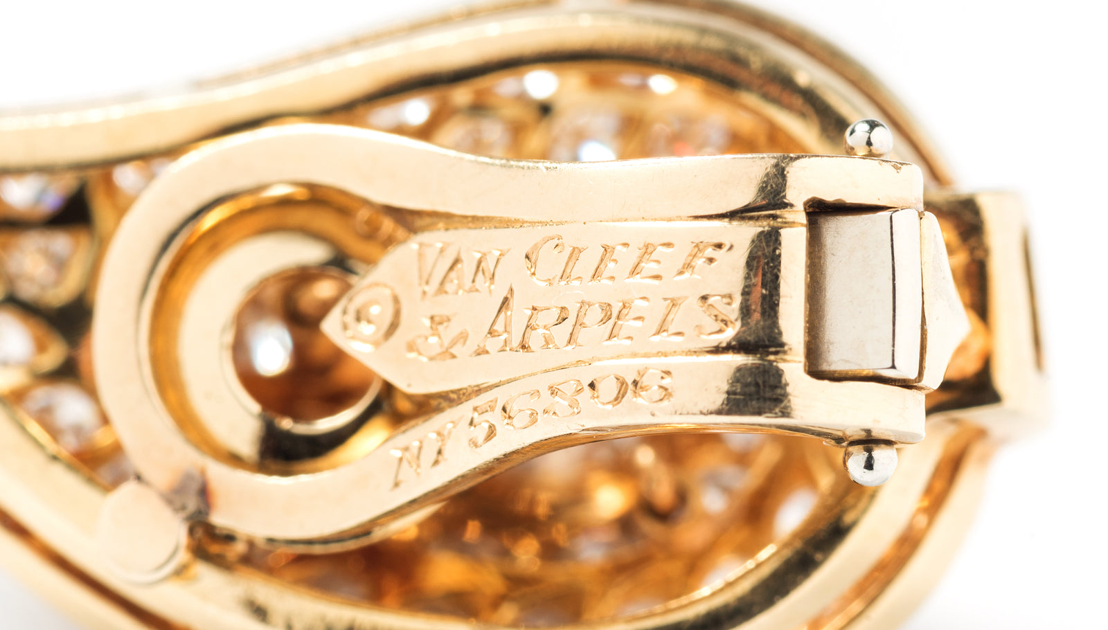 Van Cleef & Arpels Diamond and 18k Gold Ear Clips | Tiina Smith Jewelry